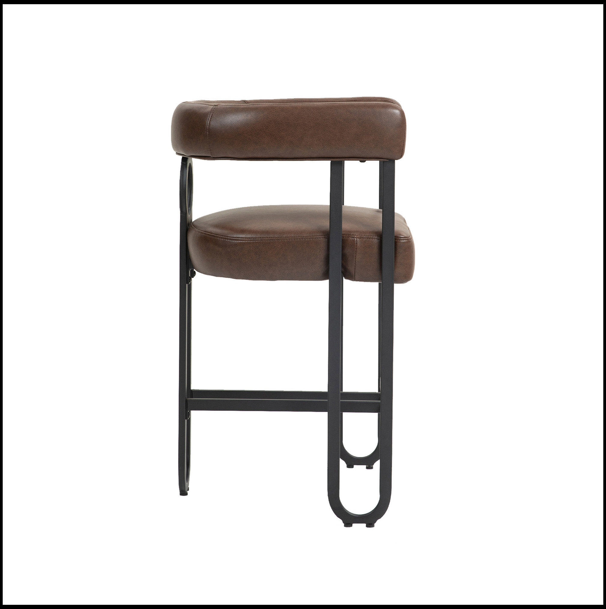 Ebern Designs House Hold Bar Stools, Modern Bar Stool With Back, Black ...
