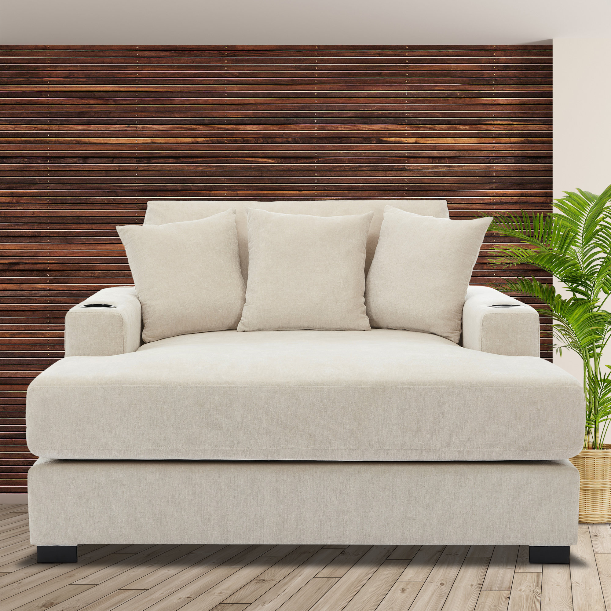 Latitude Run® Chaise Lounge Sofa Bed Sleeper Chair with Armrests ...