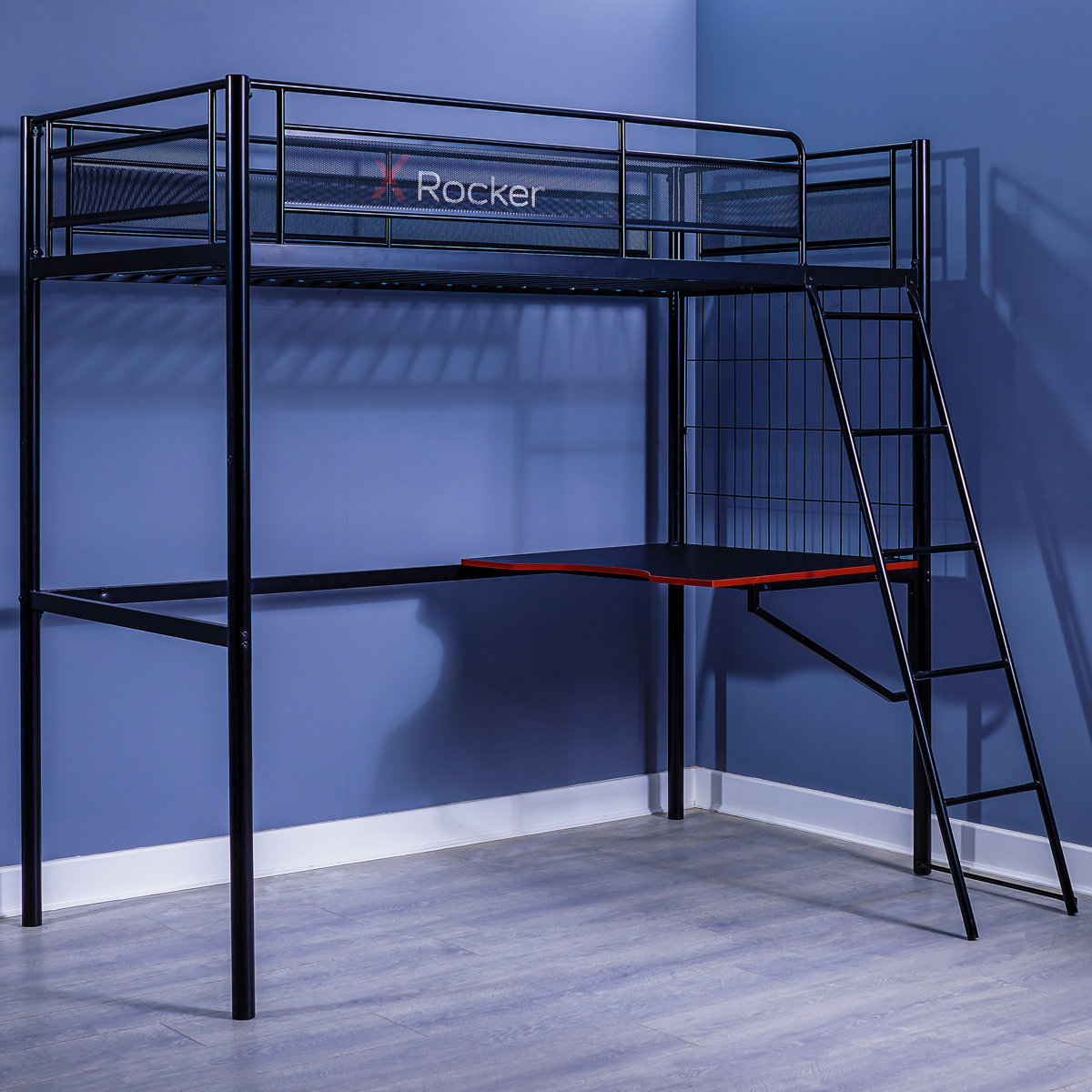 X Rocker Icarus XL High Sleeper Loft Gaming Bed with Built-in-Desk ...