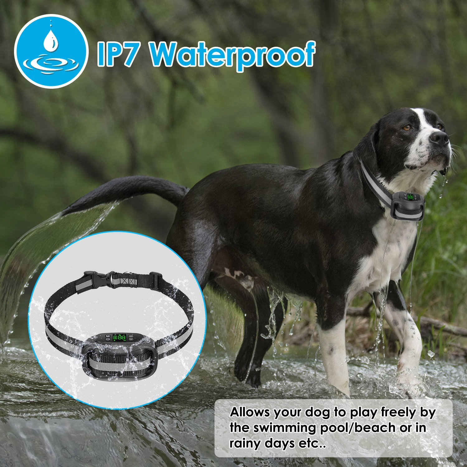 Edge Collections Black, Wireless Rechargeable IPX7 Waterproof GPS Dog ...