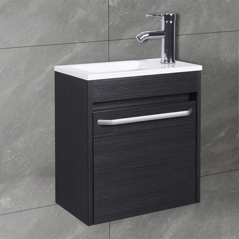 wonline 16" Wall-Mounted Single Bathroom Vanity Set & Reviews - Wayfair ...