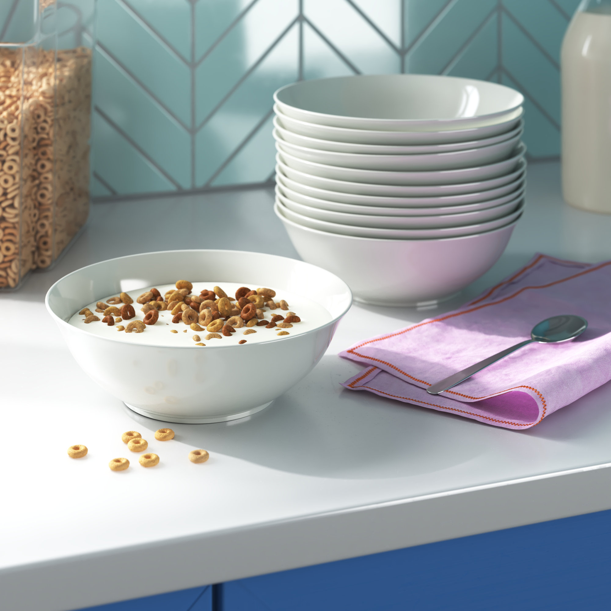 Wayfair Basics® Caloundra 20 oz. Catering Packs Round Cereal Bowl ...