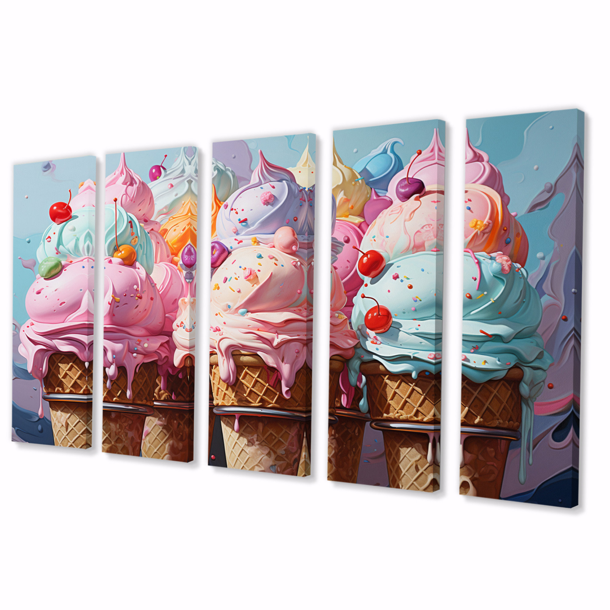 Design Art Food Ice Cream Popart I - Food & Beverage Wall Art Living ...