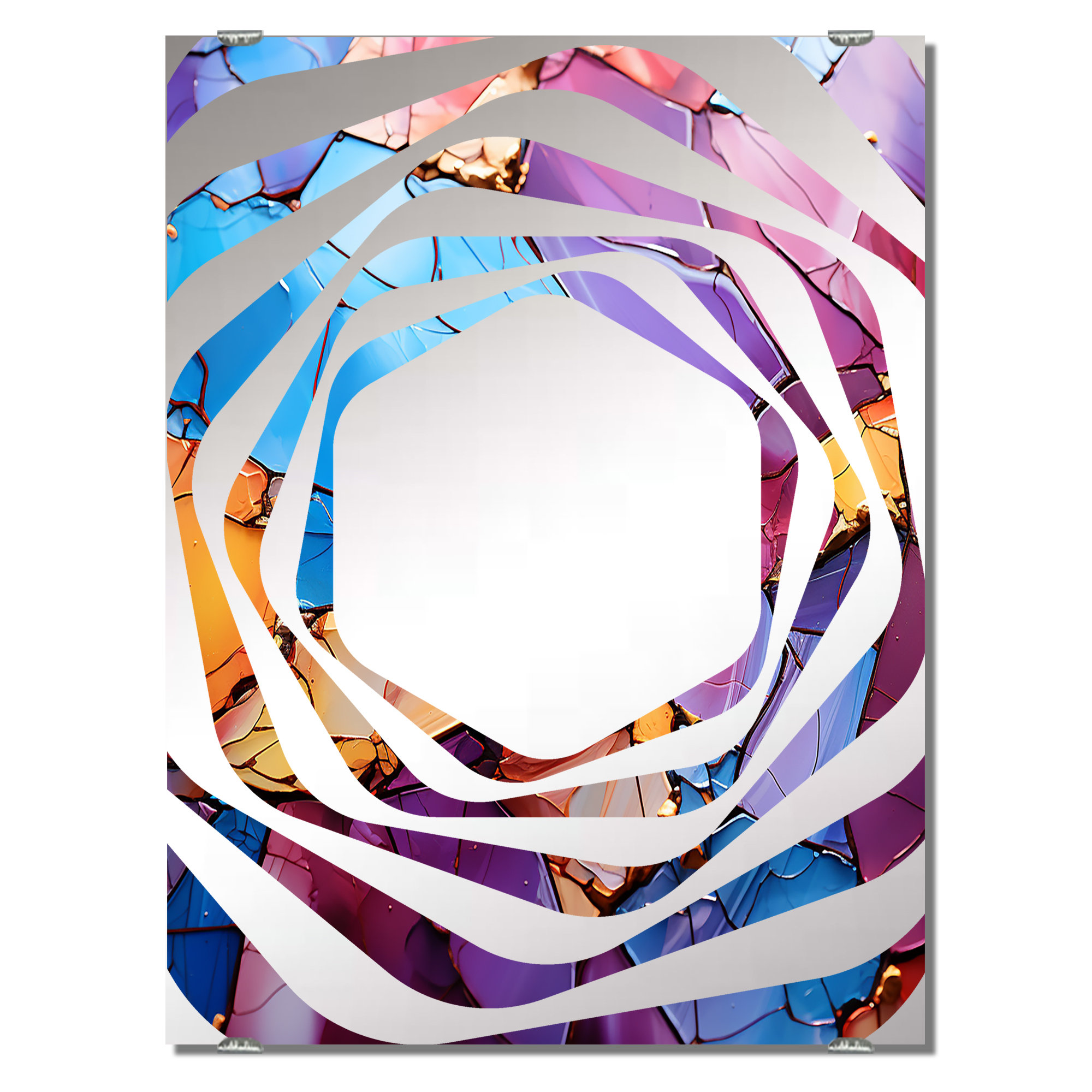 East Urban Home Ramer - Stone Geode Wall Mirror Large MIR136130 | Wayfair