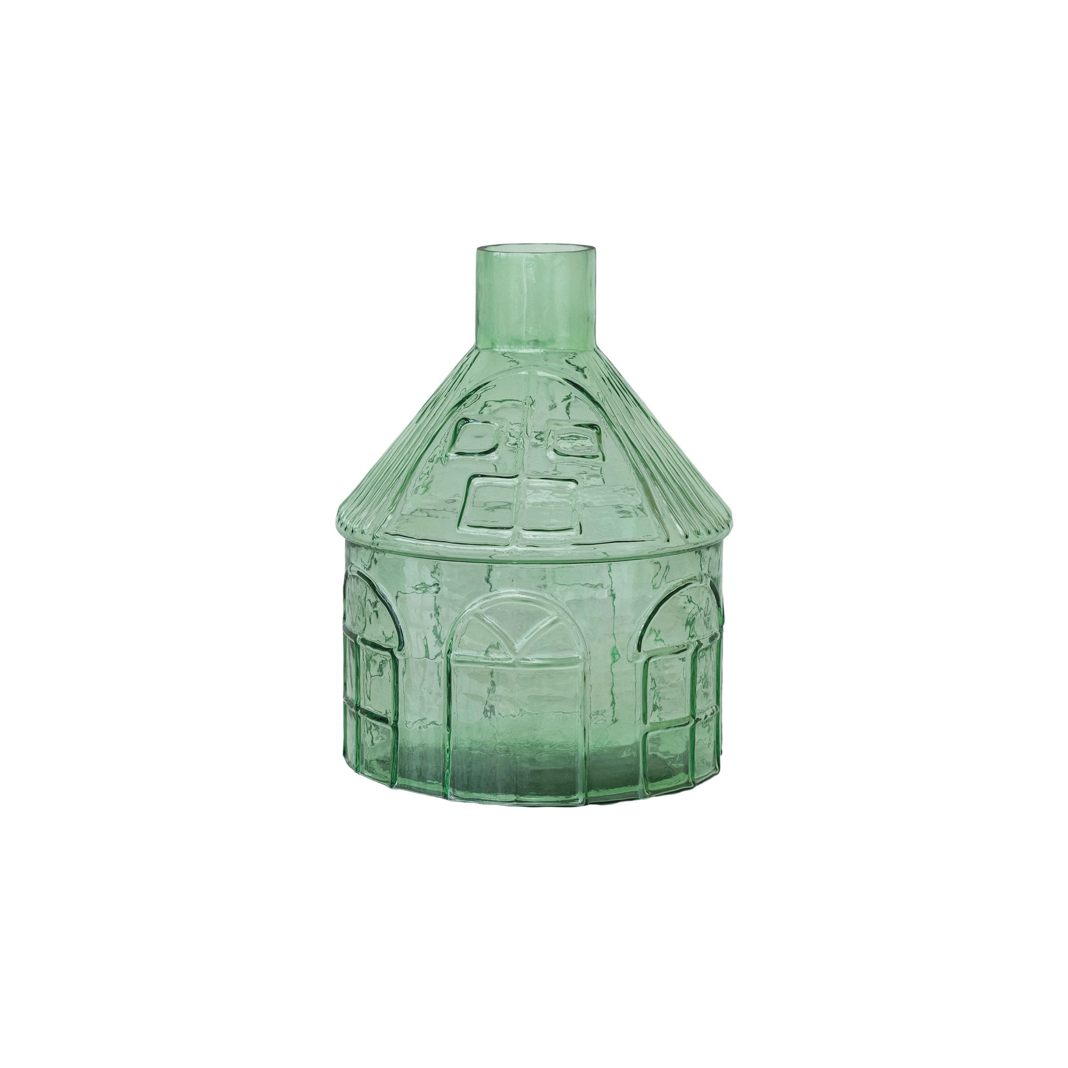 Red Barrel Studio® Glass House-Shaped Vase | Wayfair