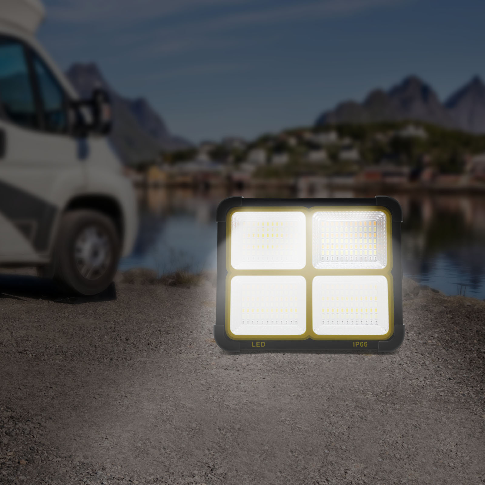 Lomana 100W Rechargeable Super Bright Portable LED Security Light | Wayfair