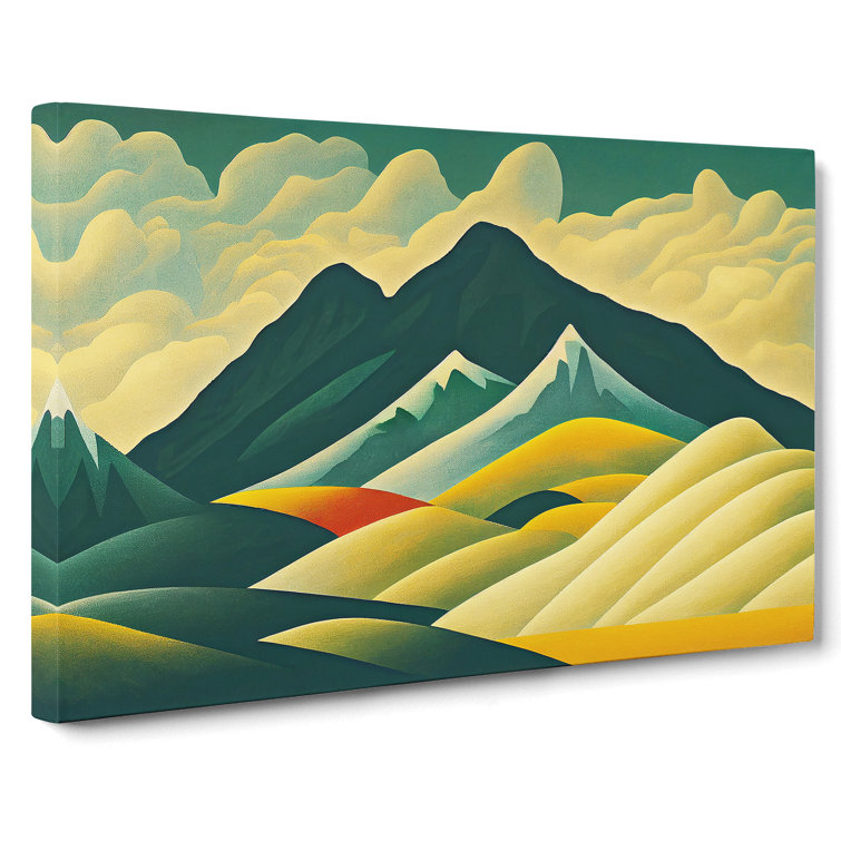 Alpen Home Enigmatic Mountain Landscape - Wrapped Canvas Graphic Art ...