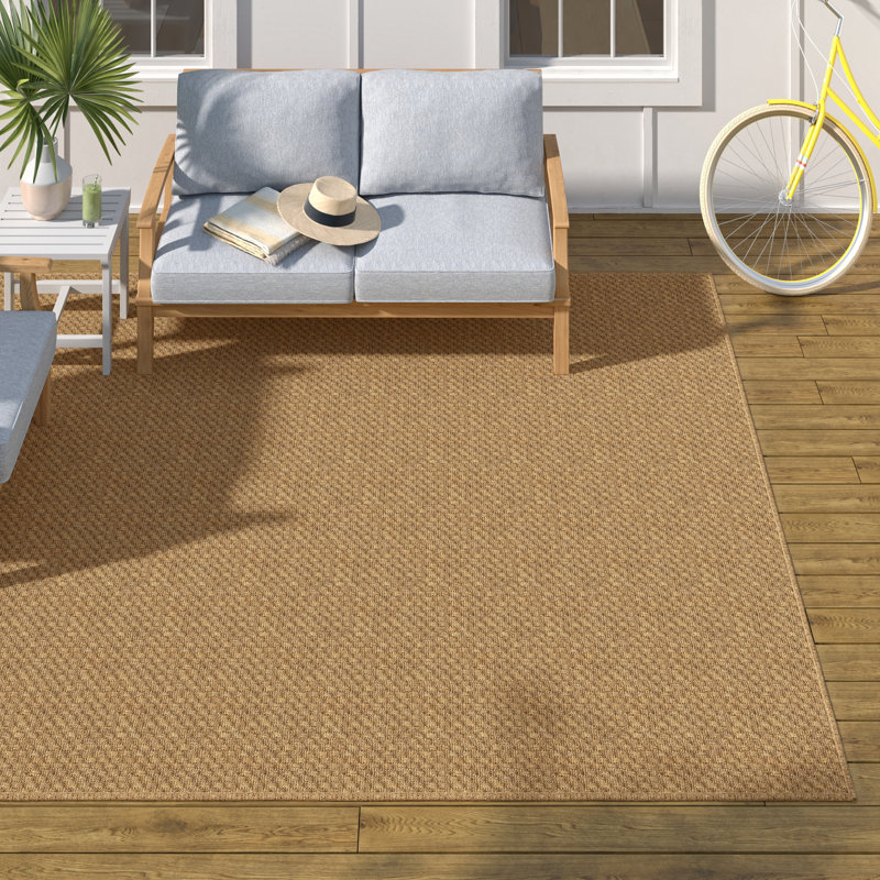 Beachcrest Home Wilkerson Tan/Light Brown Indoor/Outdoor Rug & Reviews ...