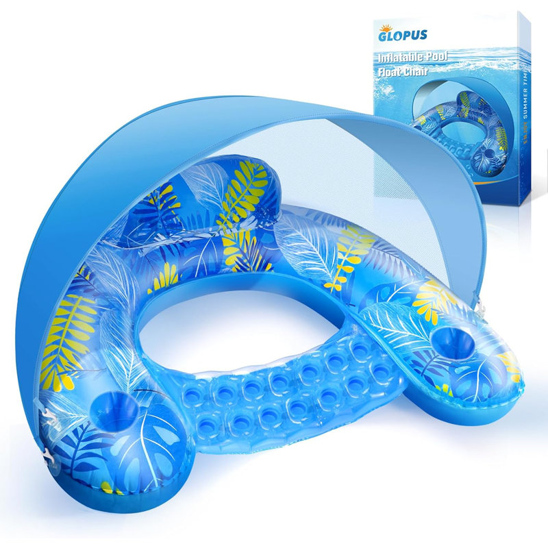 Utibia Inflatable Pool Float Chair, 1 Pack Pool Chair Floats for ...