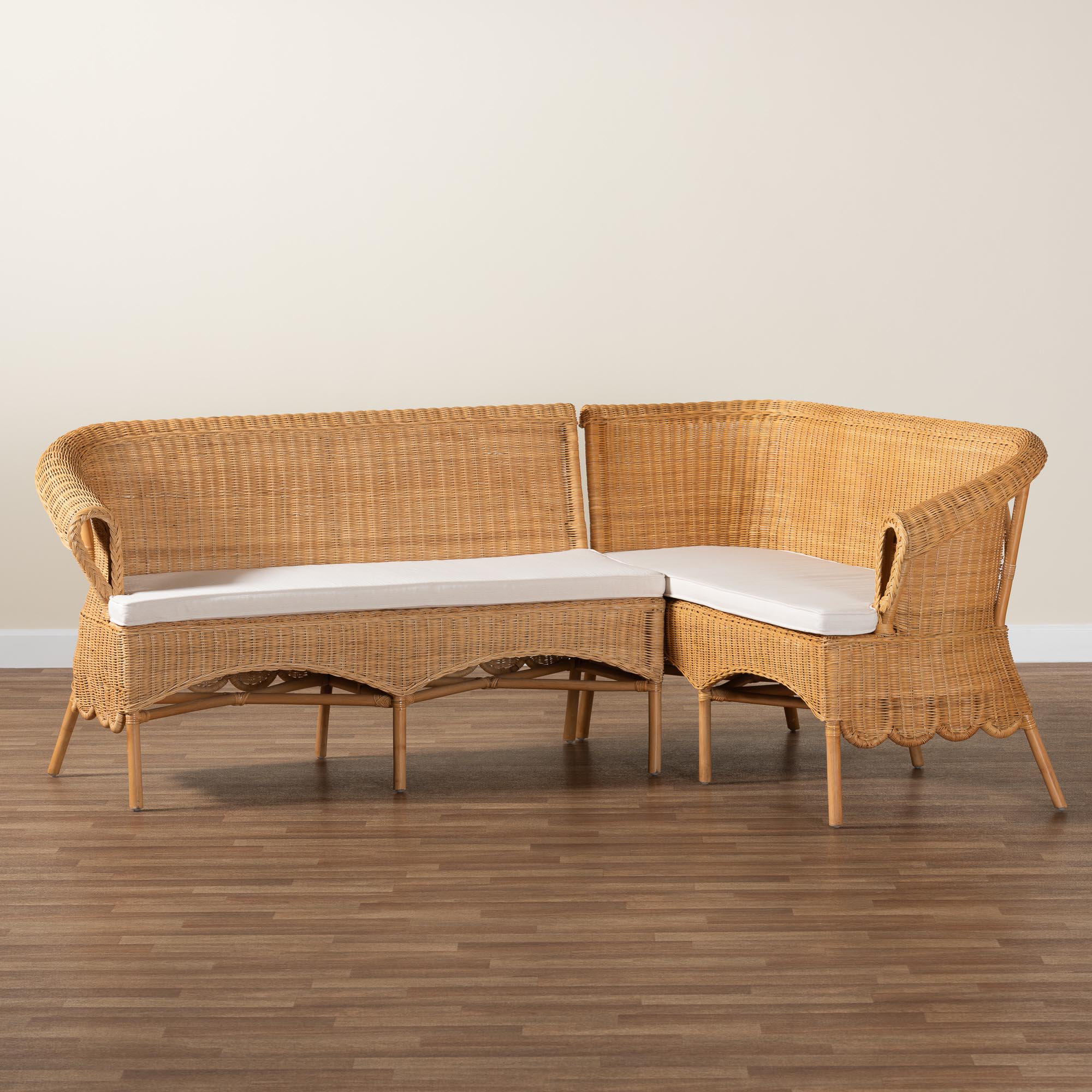 Bayou Breeze Bali & Pari Tamara Bohemian Light Honey Rattan 2-Piece ...