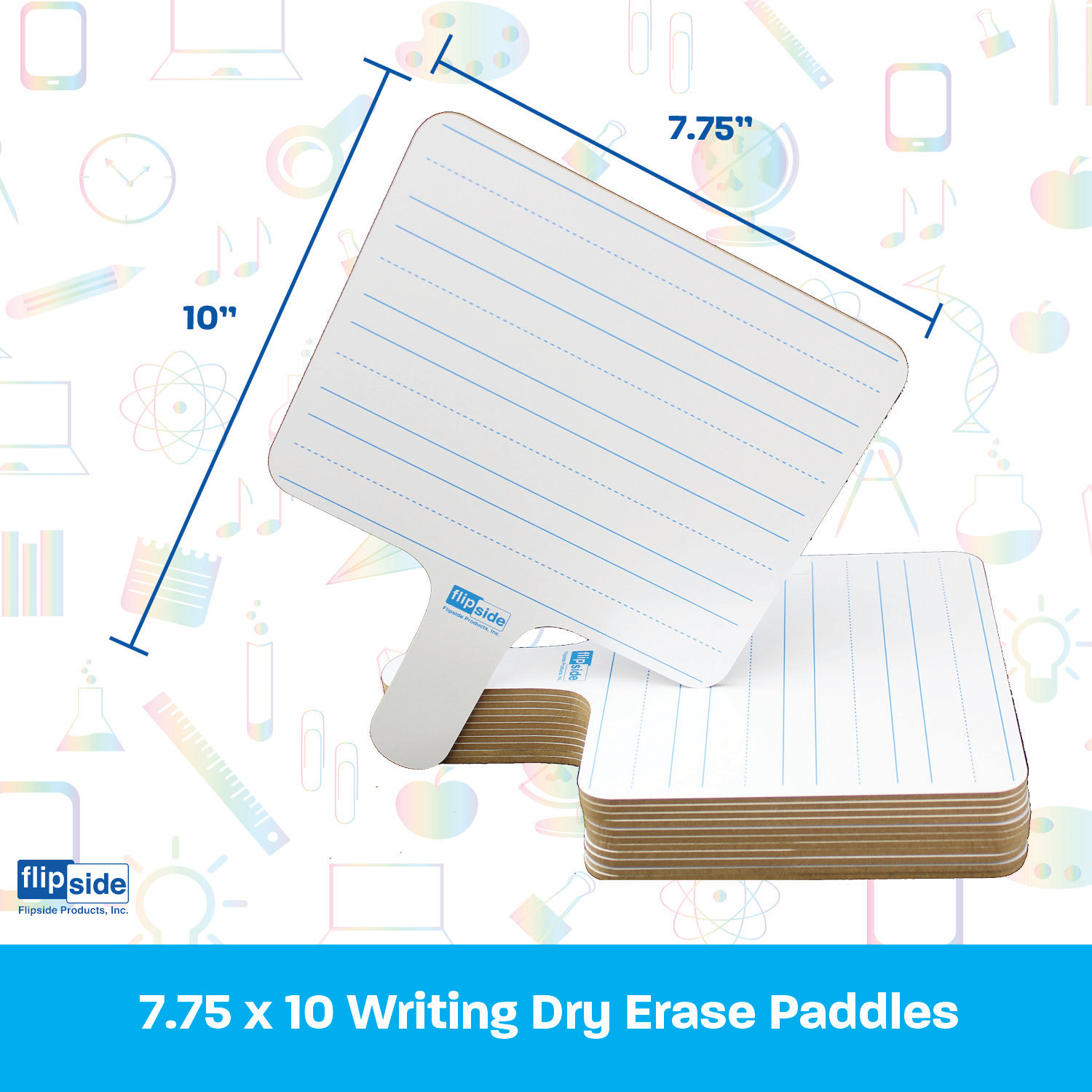 Flipside Products Rectangular Lined Dry Erase Answer Paddle - Class ...