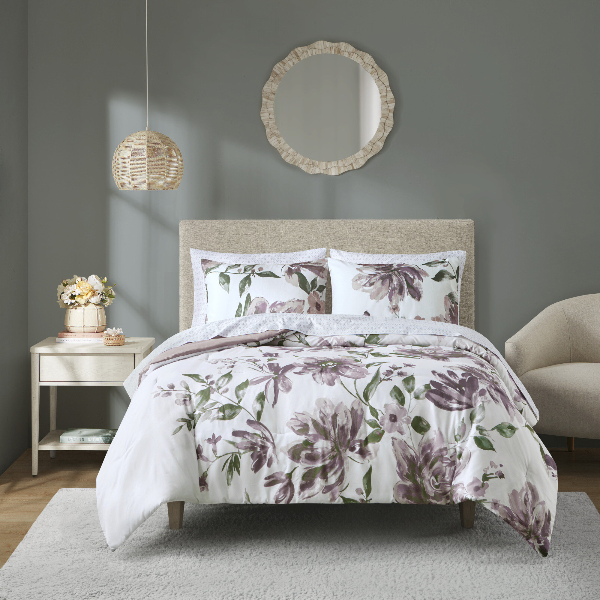 Madison Park Essentials Floral Comforter Set with Bed Sheets & Reviews ...