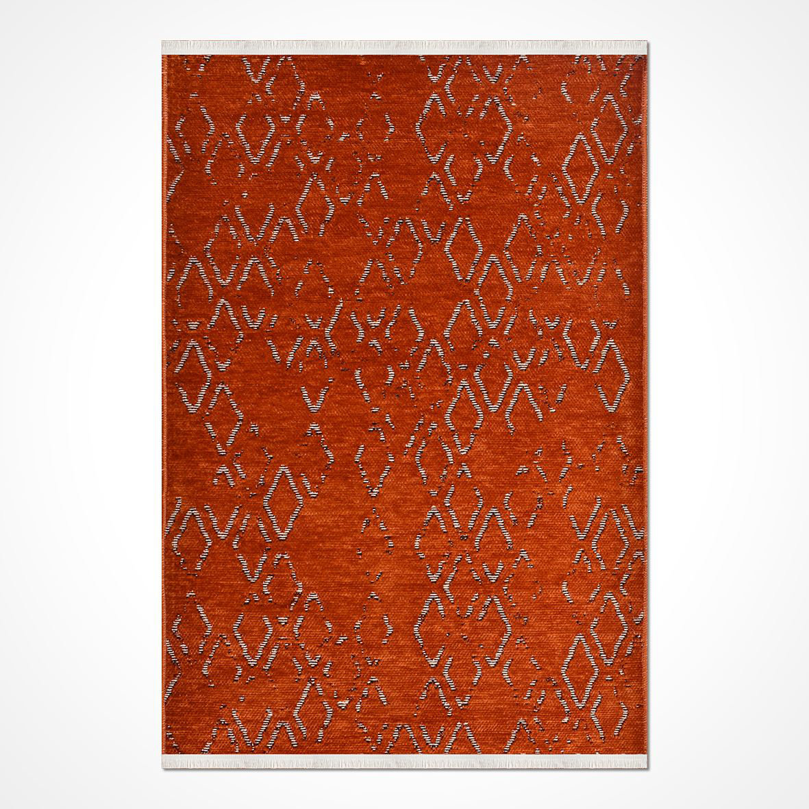 Ebern Designs Modern Red Machine Washable Non-Slip Area Rug | Wayfair