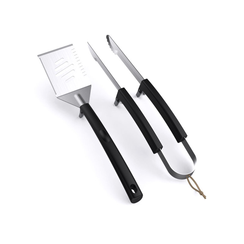 Grill Mark Stainless Steel Black/Silver Grill Tool Set 2 pc | Wayfair