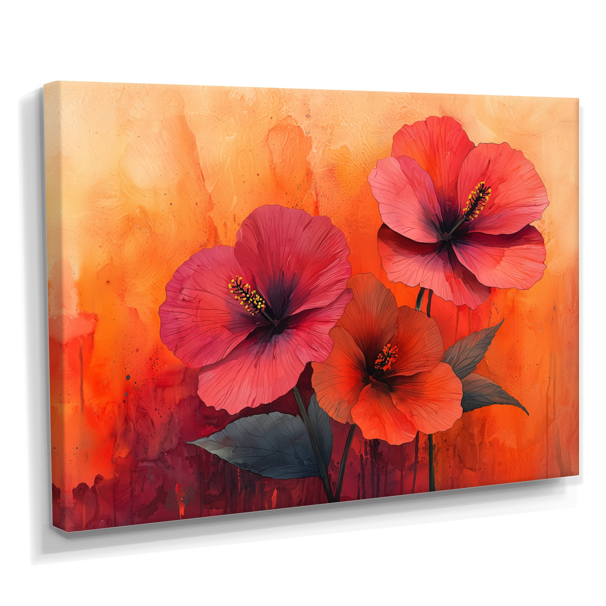 Bay Isle Home™ Corsin Vivid Hues Hibiscus Liquid Harmony II - Hibiscus Wall Art | Wayfair