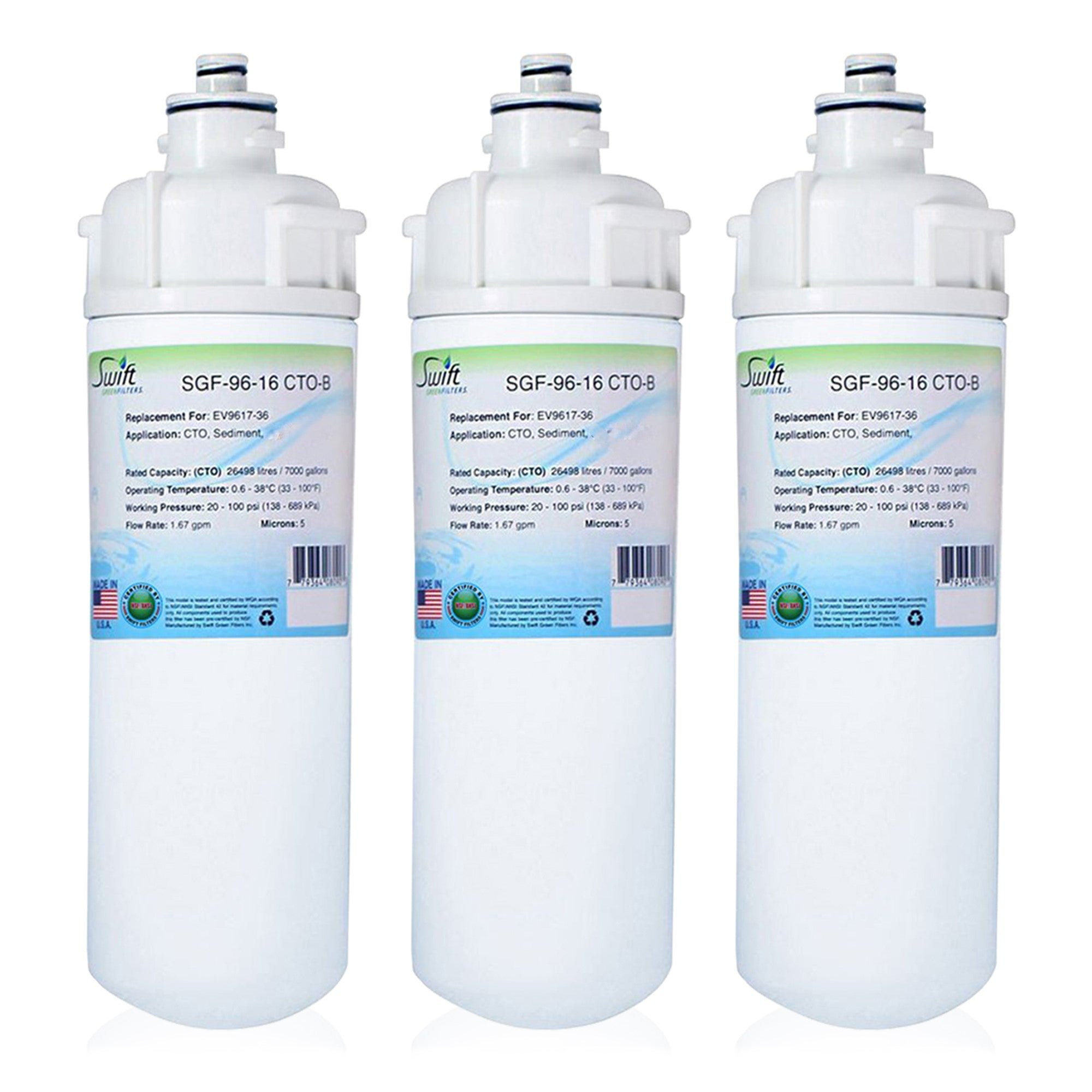 Swift Green Filters SGF-96-16 CTO-B Compatible Commercial Water Filter ...