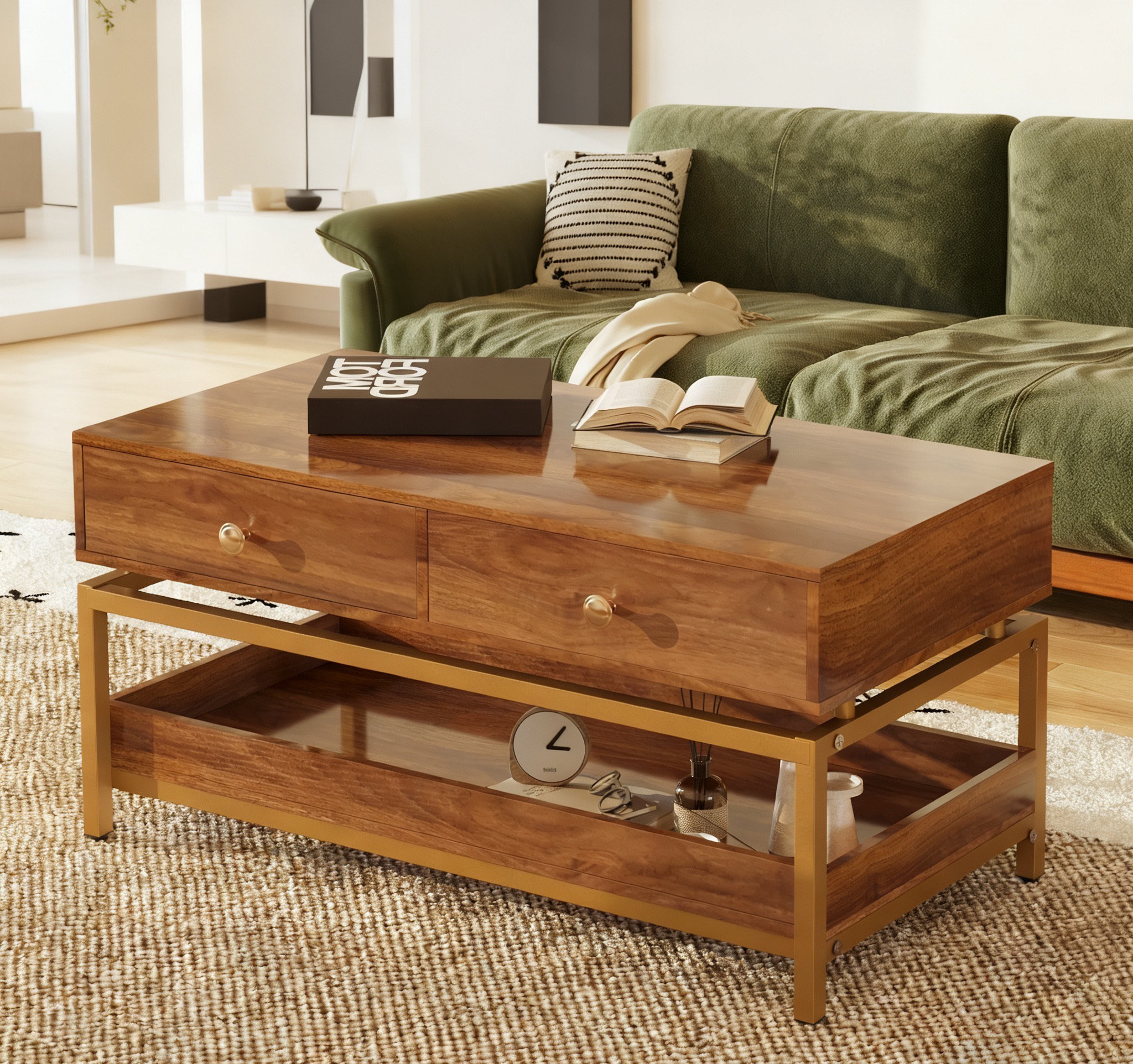 Bay Isle Home™ Coffee Tables For Living Room,39.4" Modern Coffee Table ...