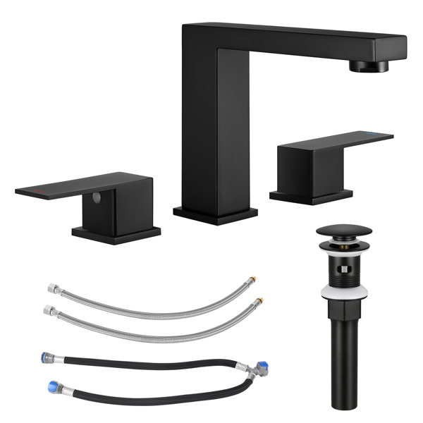 KES Bathroom Sink Faucet Widespread cUPC with Supply Hoses and 2 ...