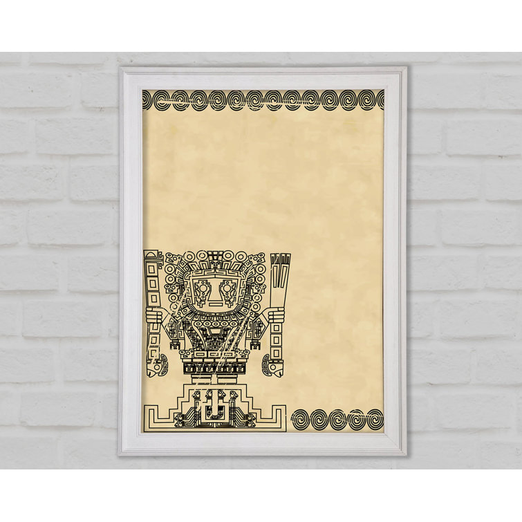 Bright Star Mayan Tribal Art - Single Picture Frame Art Prints ...
