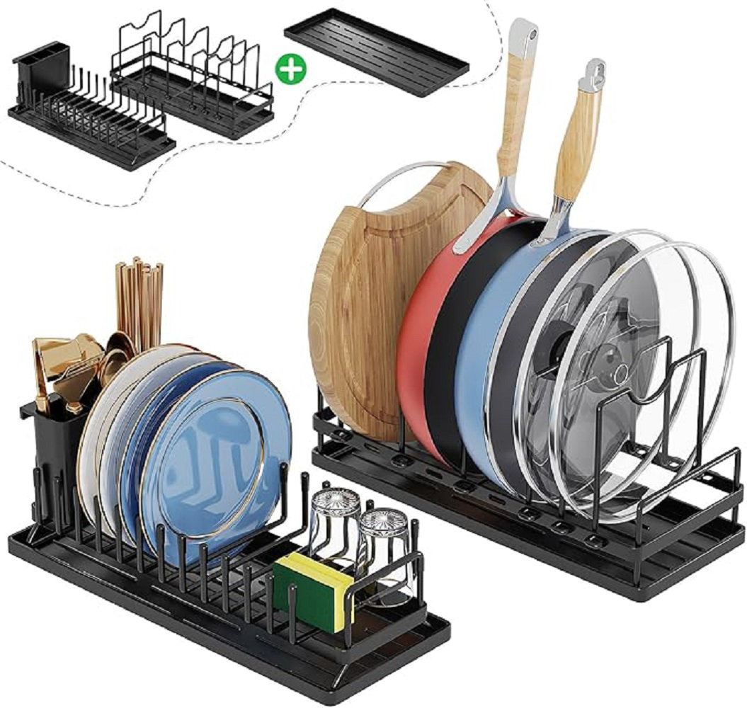Rebrilliant Multifunctional Stainless Steel Dish Drying Rack With Pots ...