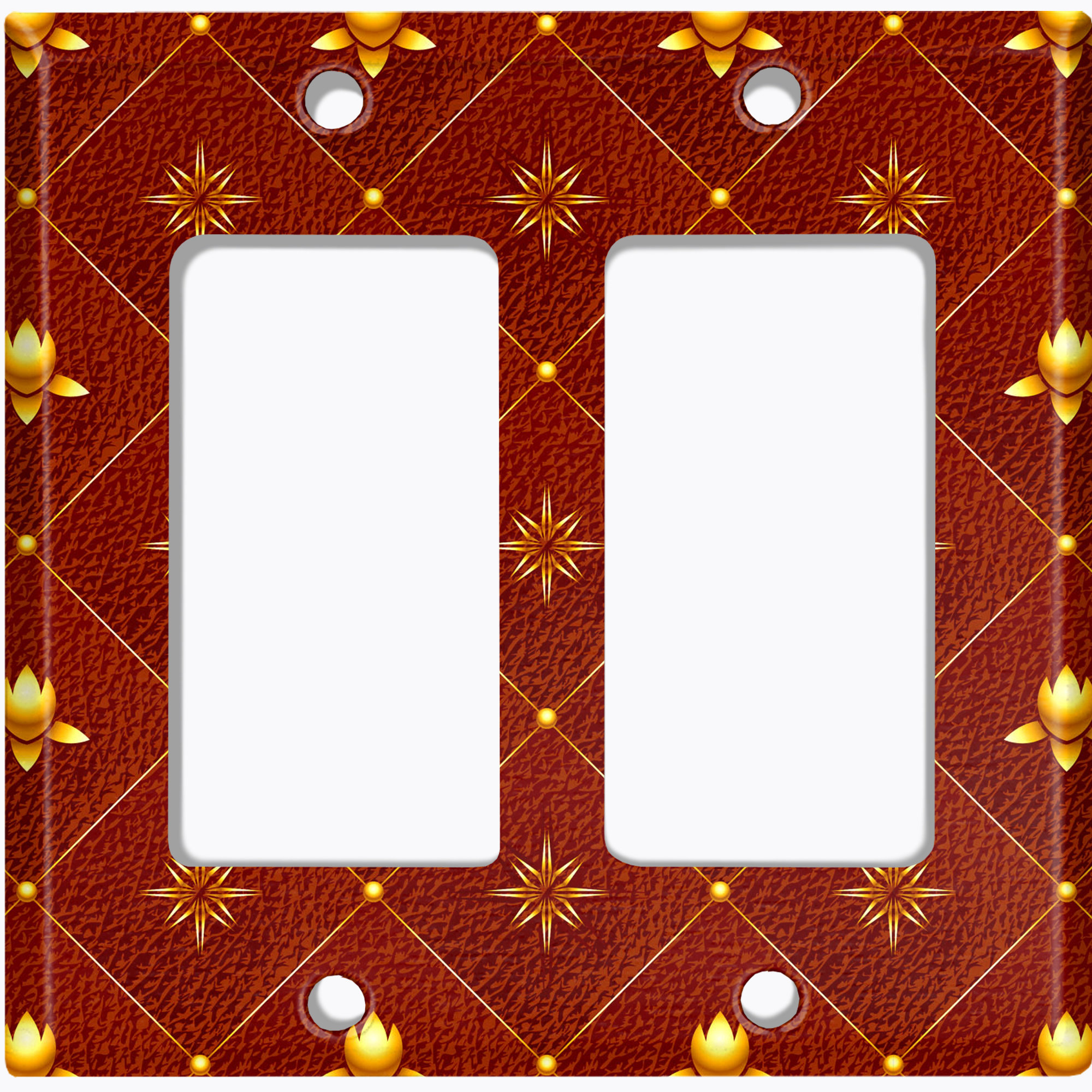 WorldAcc Elegant Damask Trinket 2-Gang Toggle Light Switch Wall Plate ...