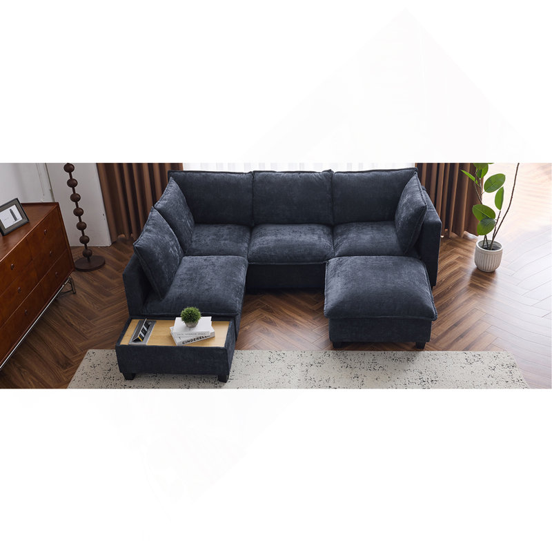 Latitude Run® 90" U-Shaped Sectional Sofa Modular Sofa Couch With A ...