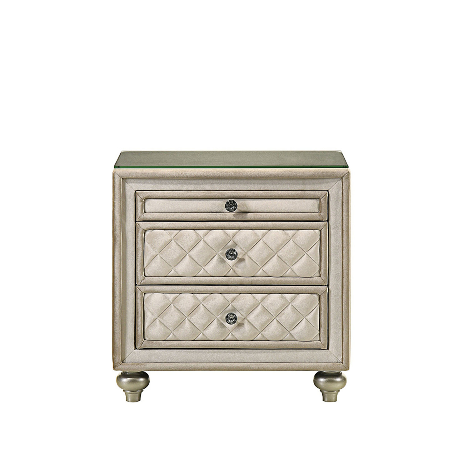 House of Hampton® Nightstand With Tufted Drawers, Bedside Table | Wayfair