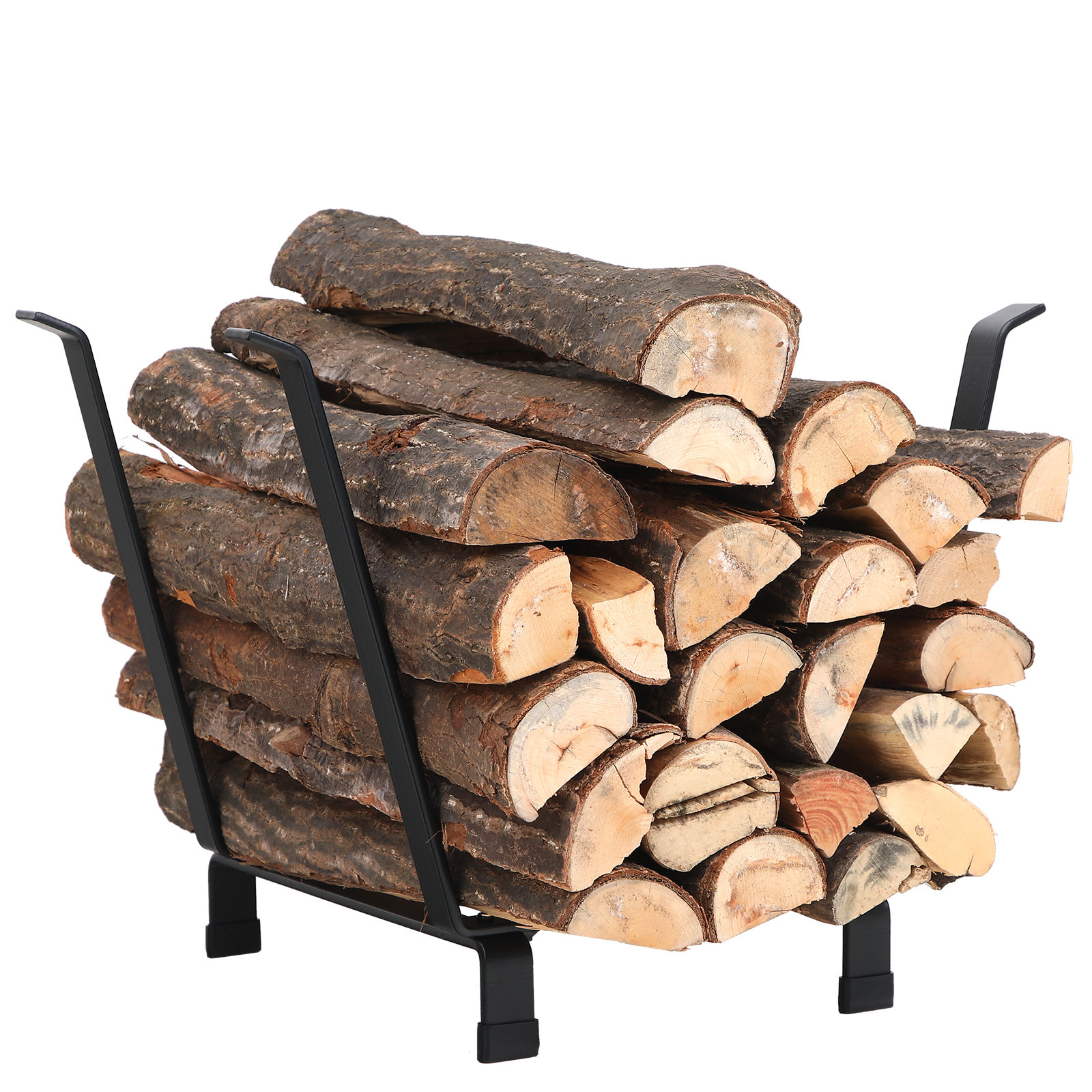 Winston Porter Abhijith Decorative Indoor/Outdoor Firewood Log Rack ...