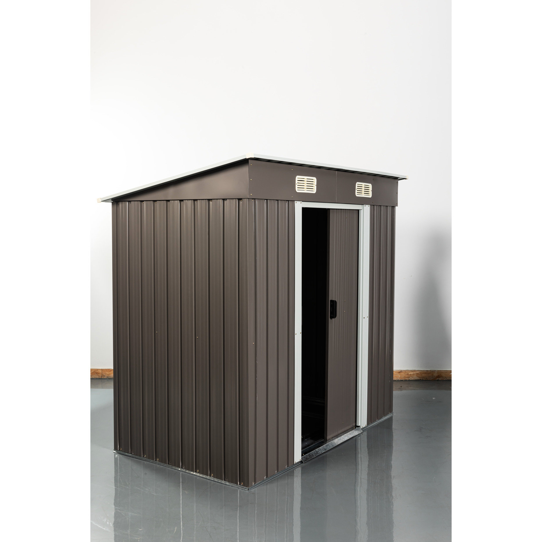 Wovilo 6ft X 4ft Galvanized Iron Outdoor Shed - Construction, Punched ...