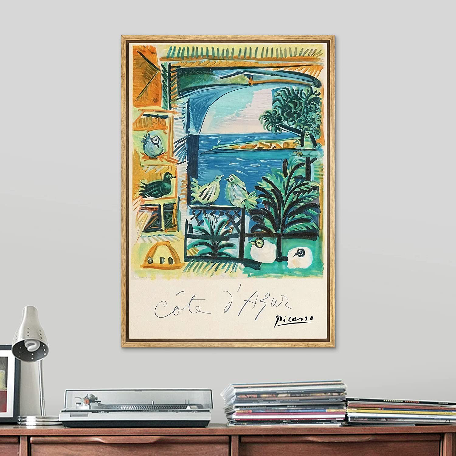 SIGNLEADER Framed Canvas Print Wall Art French Riviera By Pablo Picasso ...