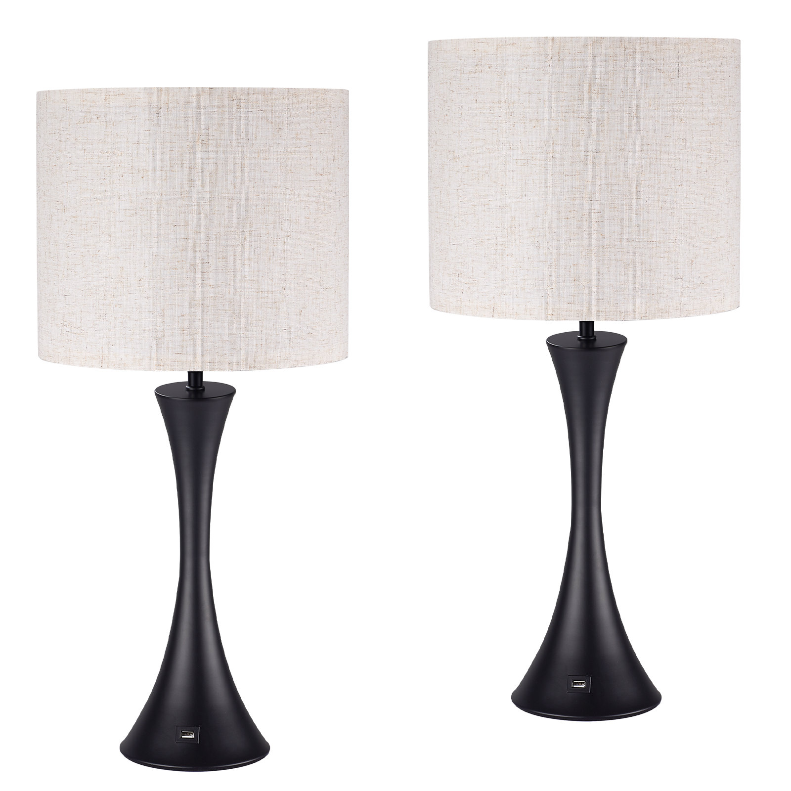 Lark Manor Black Table Lamps For Living Room Set Of 2 - Wayfair Canada