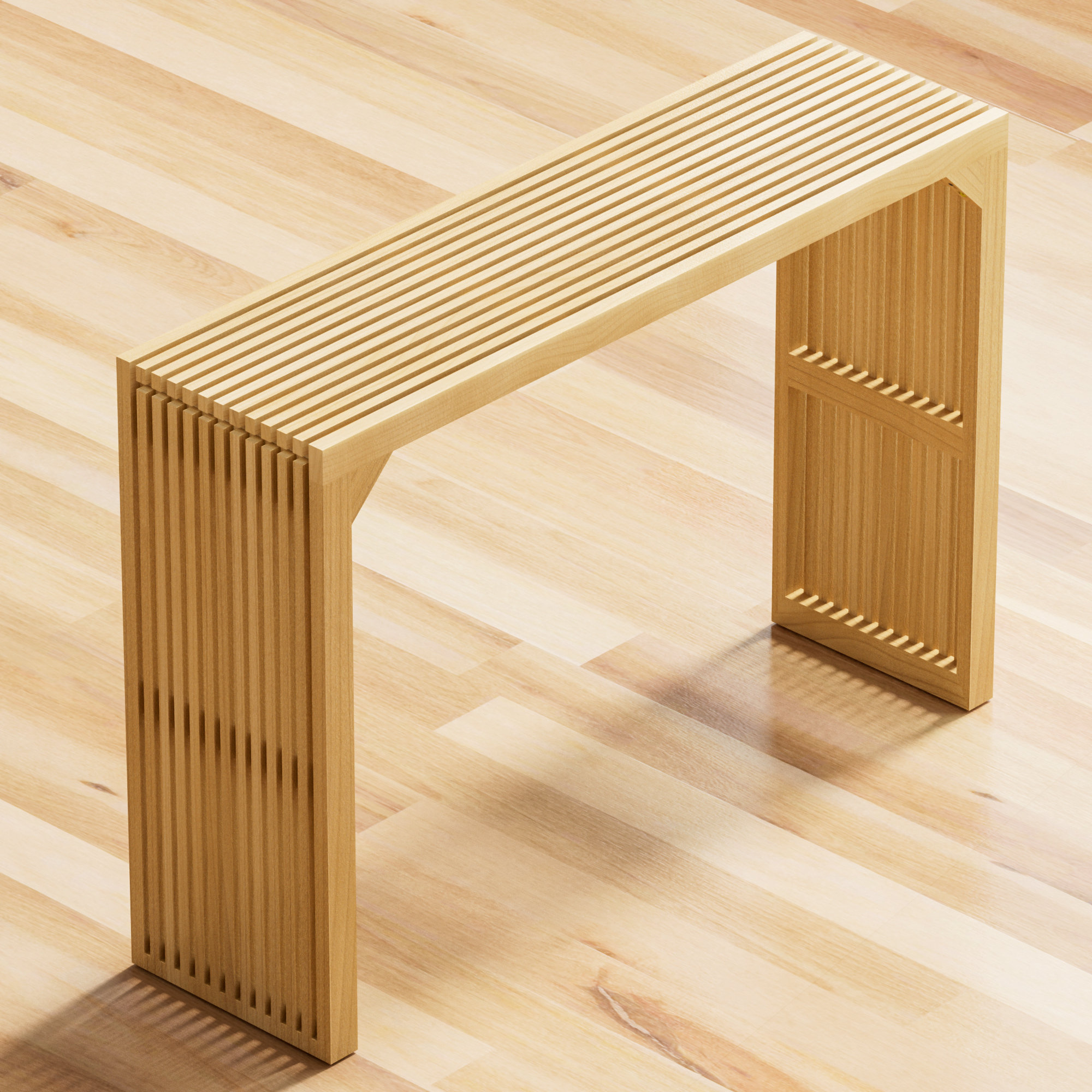 Latitude Run® 46" Solid Wood Narrow Console Table Nature For Living ...