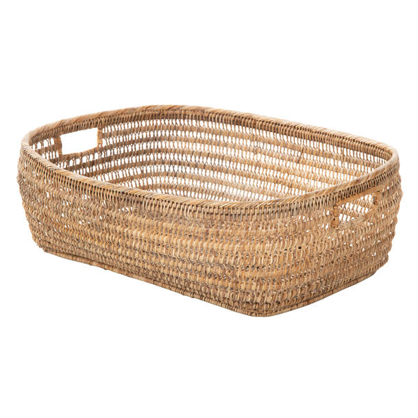 Bayou Breeze Alexisa Open Weave Storage Rattan Basket & Reviews | Wayfair