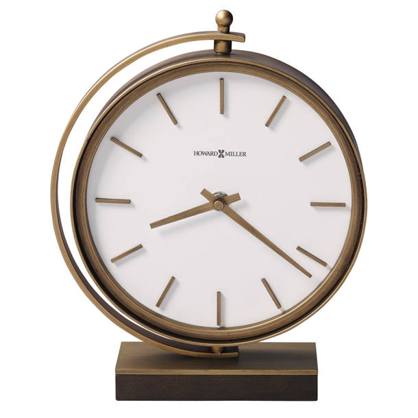 Lark Manor Analog Metal Quartz Tabletop Clock in Gold & Reviews | Wayfair