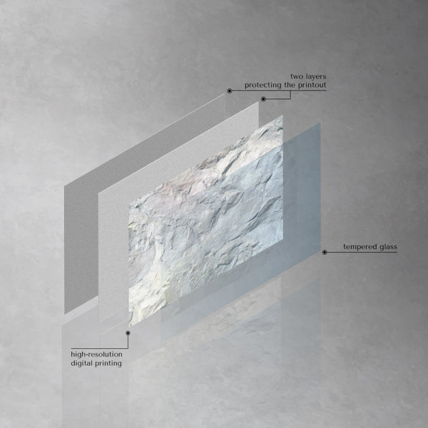 Corrigan Studio Germanos Geometric Background 50cm x 100cm Glass Panel ...