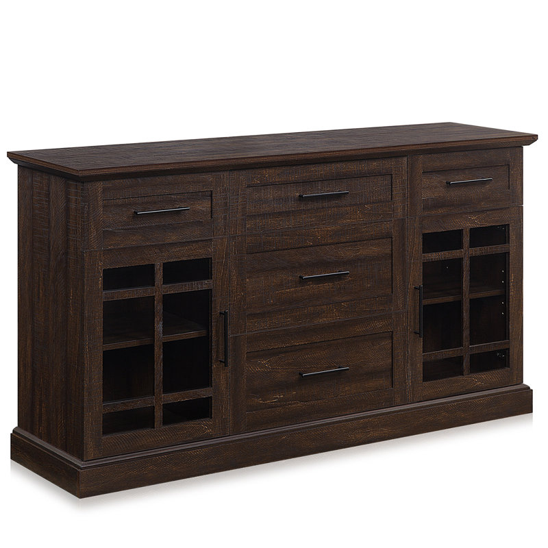 August Grove® Annest 58" Wide 3 Drawer Sideboard & Reviews | Wayfair