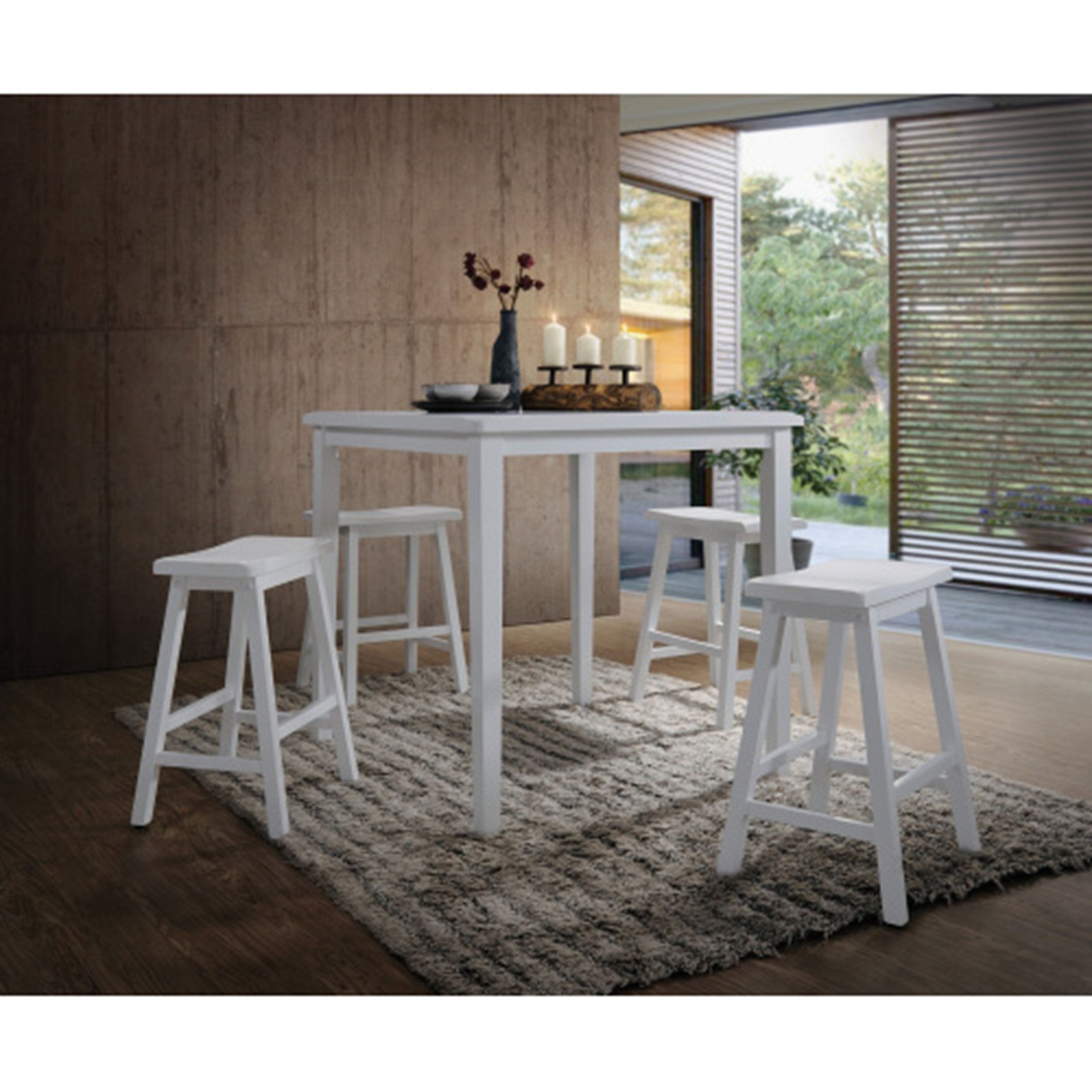 Latitude Run® Gaucho 5-Piece Counter Height Table Set - Stylish Dining ...