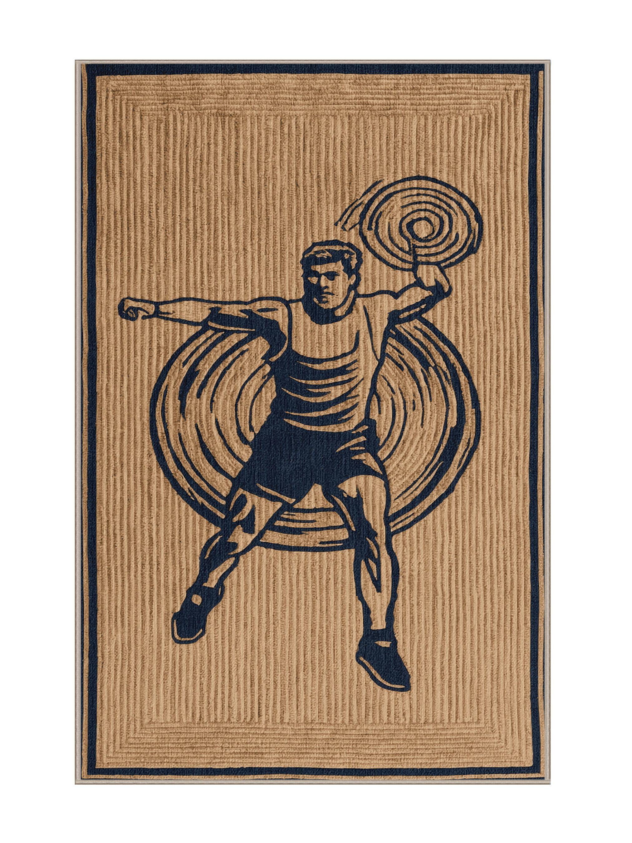 Hokku Designs Washable Discus Throw Sports Area Rug | Wayfair