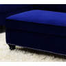 Alcott Hill® Living Room XL- Cocktail Ottoman Indigo Blue Velvet Accent ...