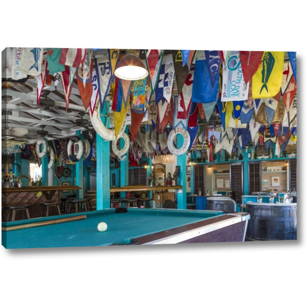 Ebern Designs Bahamas, Exuma Island Flags on Ceiling of Bar by Don ...