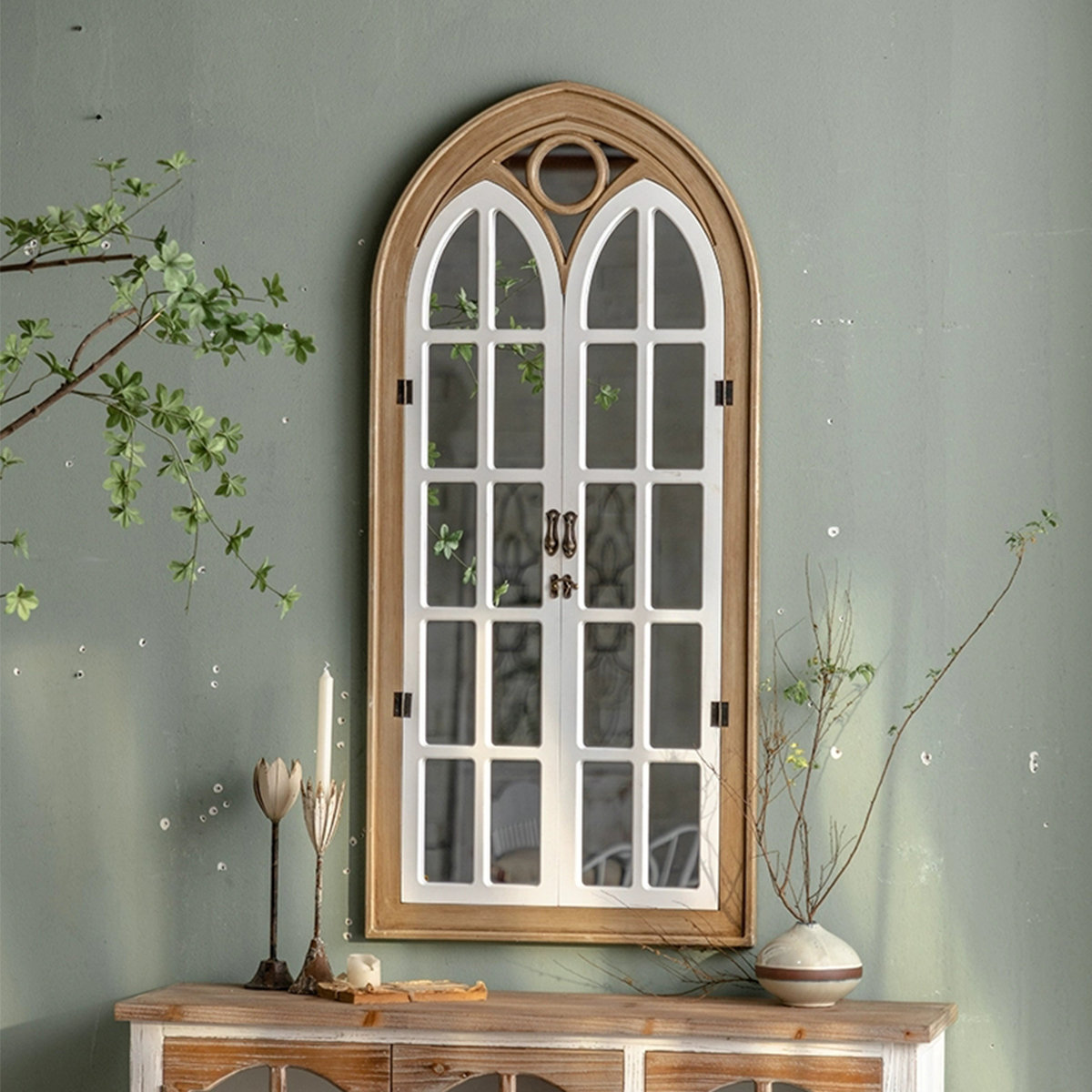 STONE DRAGON TILE ARTS LLC Fake Window Mirrorsfake Windows Vintage Wall ...