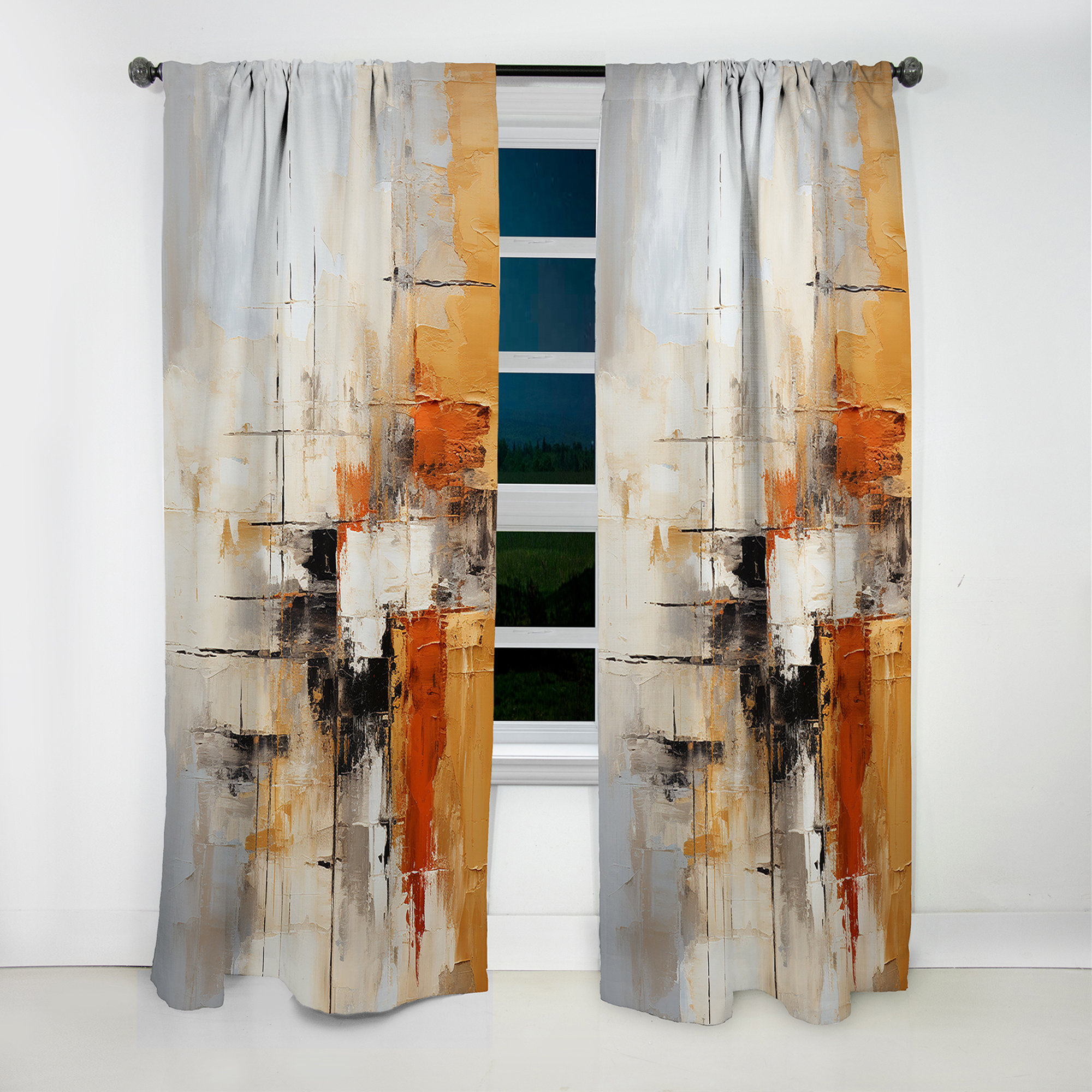 Orren Ellis Orange Black Abstract Fractal Impressions - Fractals ...