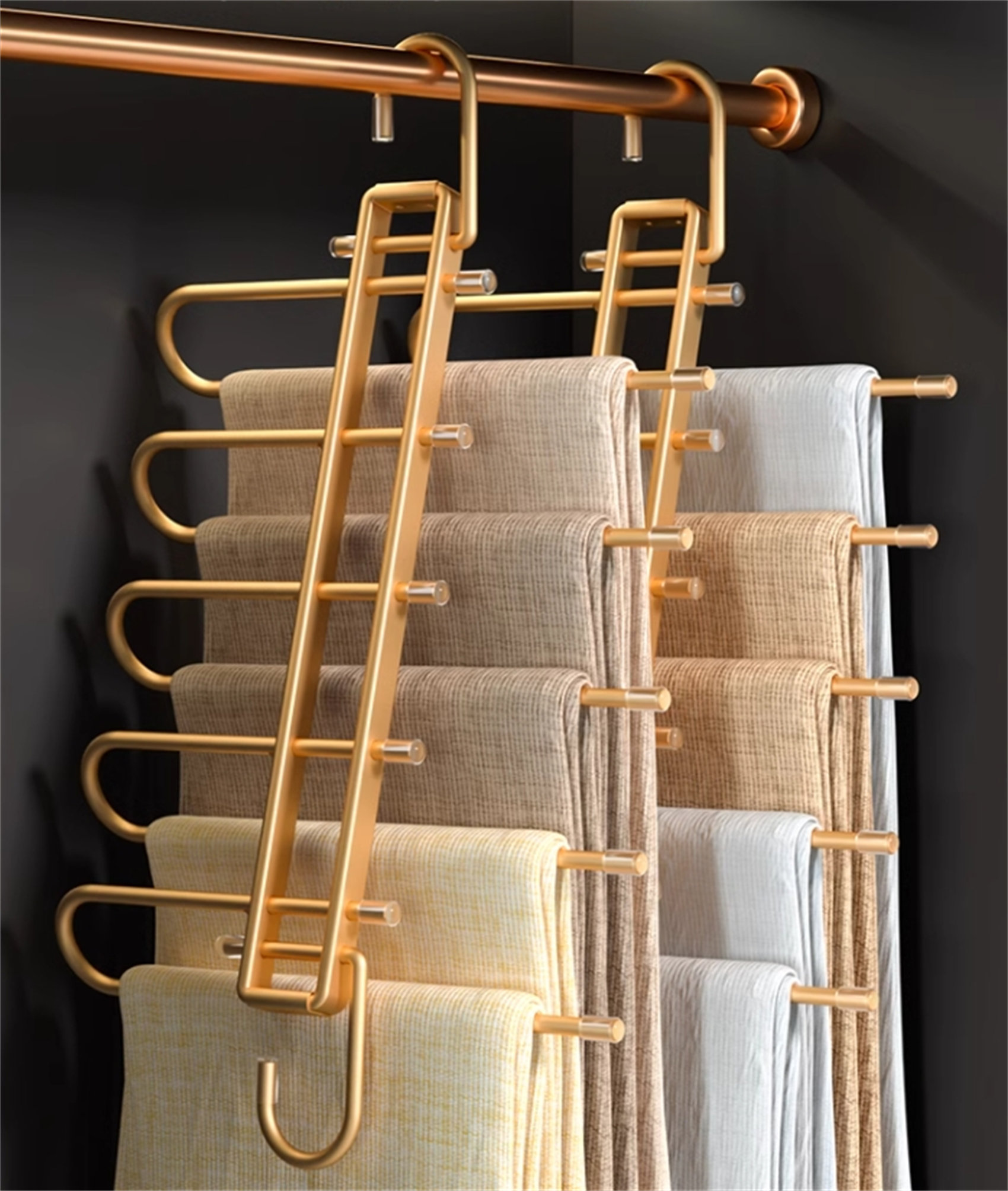 Rebrilliant Nyona Metal Non-Slip Multi-Layer Hanger | Wayfair