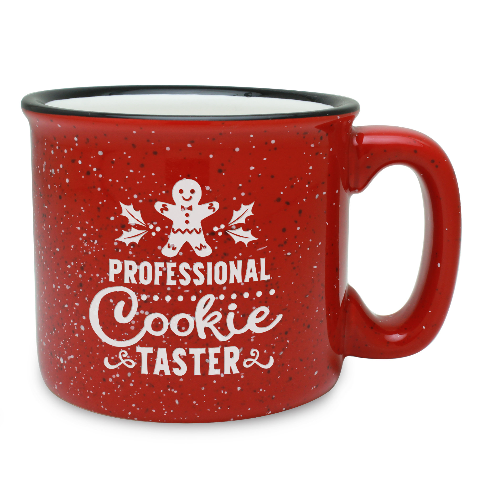 The Holiday Aisle® Professional Cookie Taster Red Ceramic Mug | Wayfair