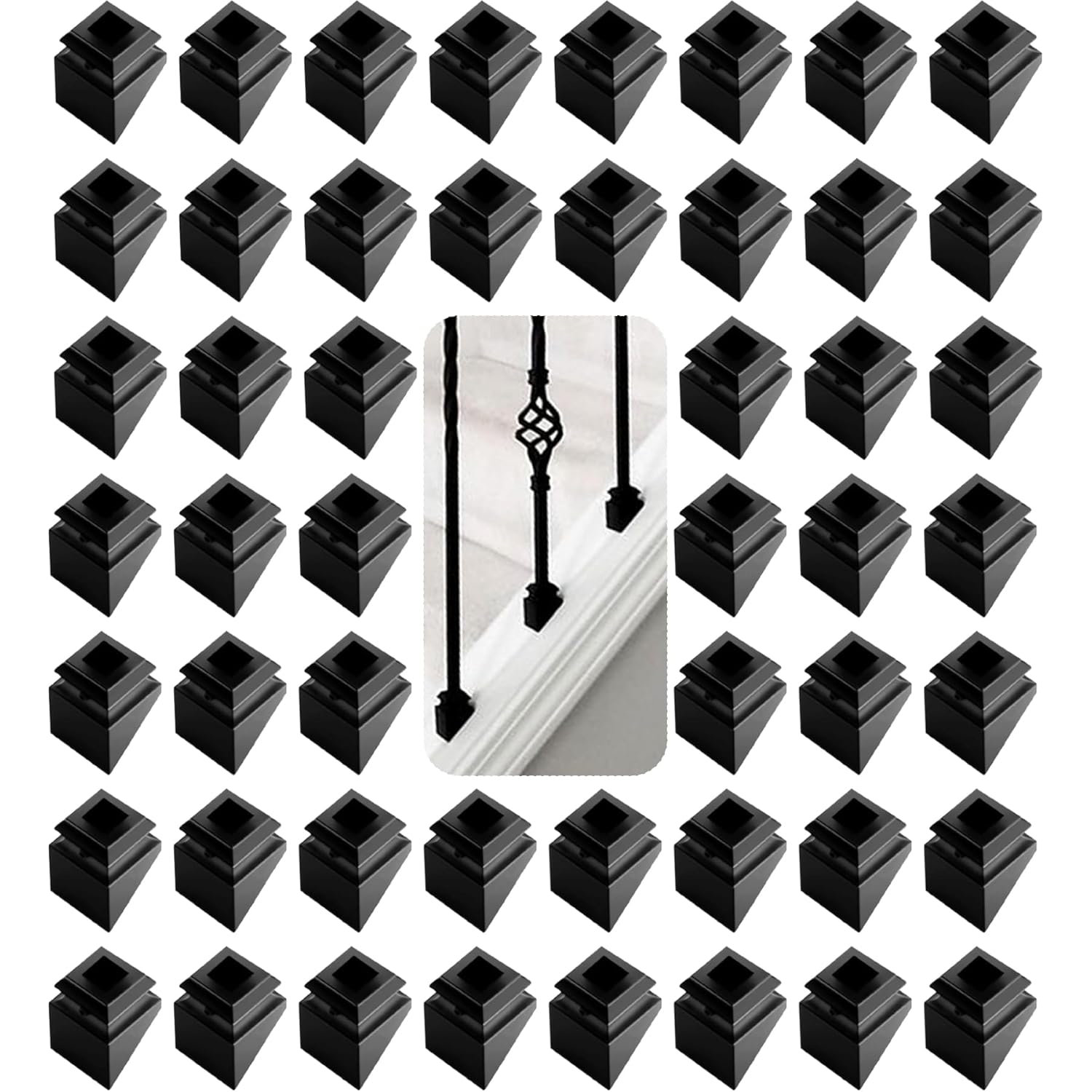 Sidasu Baluster Shoes Stair Baluster Slant Angle Shoes Aluminum,Set Of ...