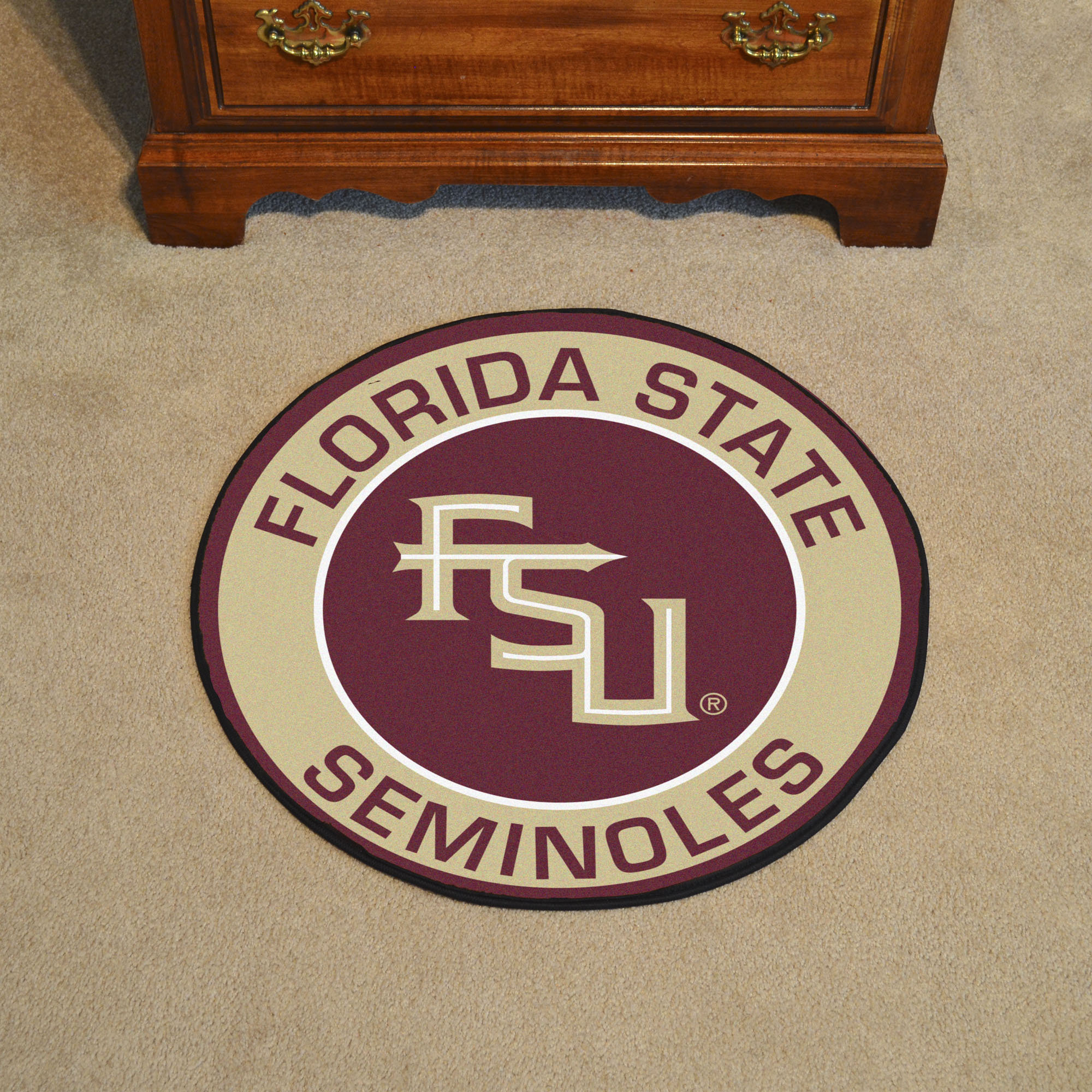 FANMATS NCAA Florida State University Roundel 27 in. x 27 in. Non-Slip ...