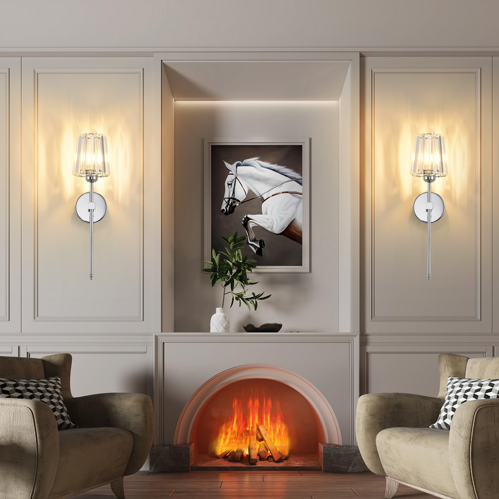 Dimmable Wall Sconce Plug Innull