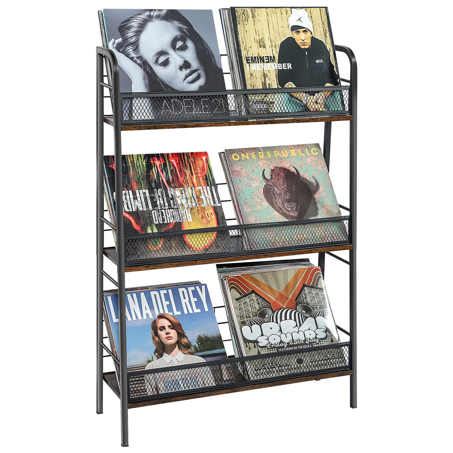 17 Stories 3-Tier Record Audio Rack | Wayfair