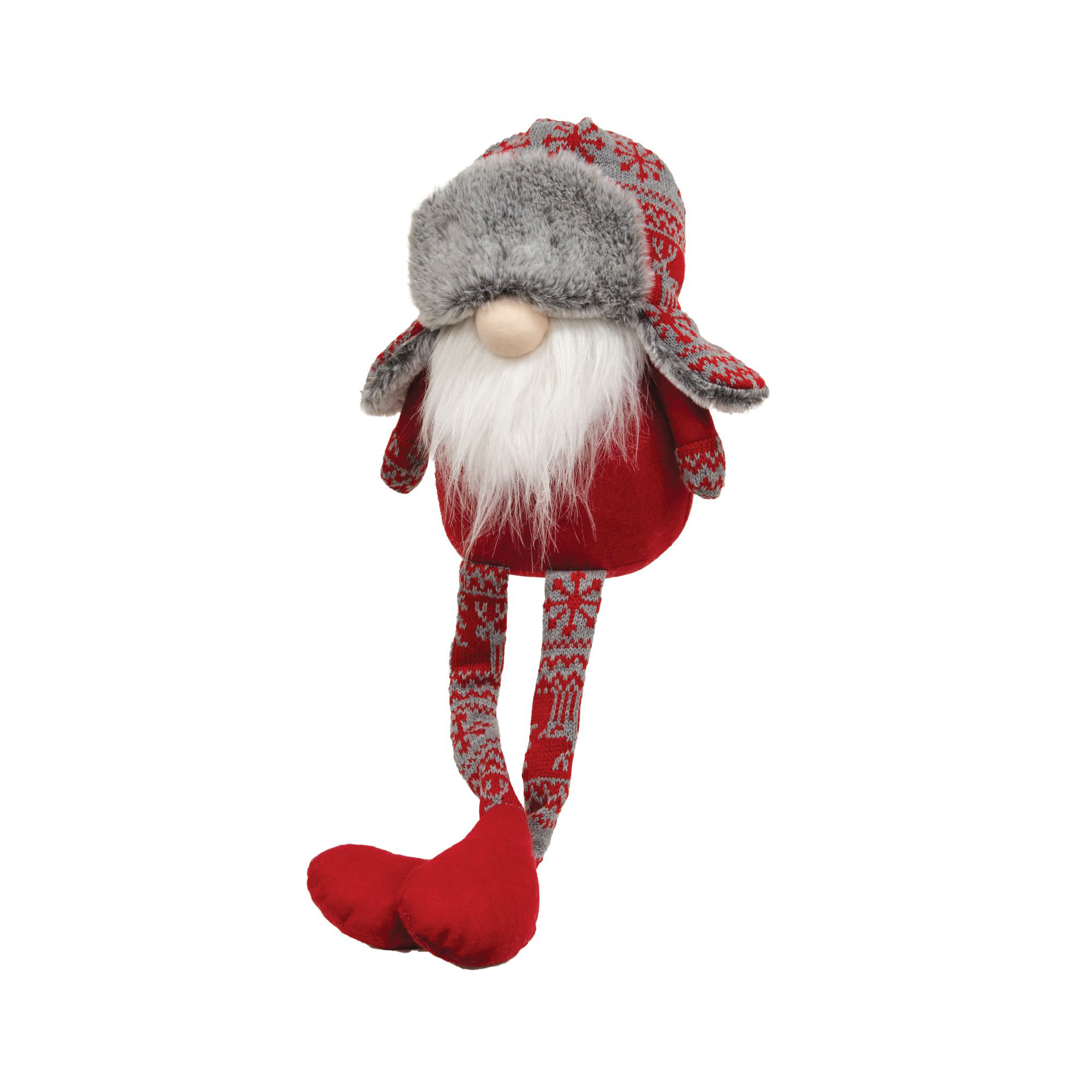 The Holiday Aisle® Large Nordic Snowflake Trapper Hat Dangle Leg Gnome ...