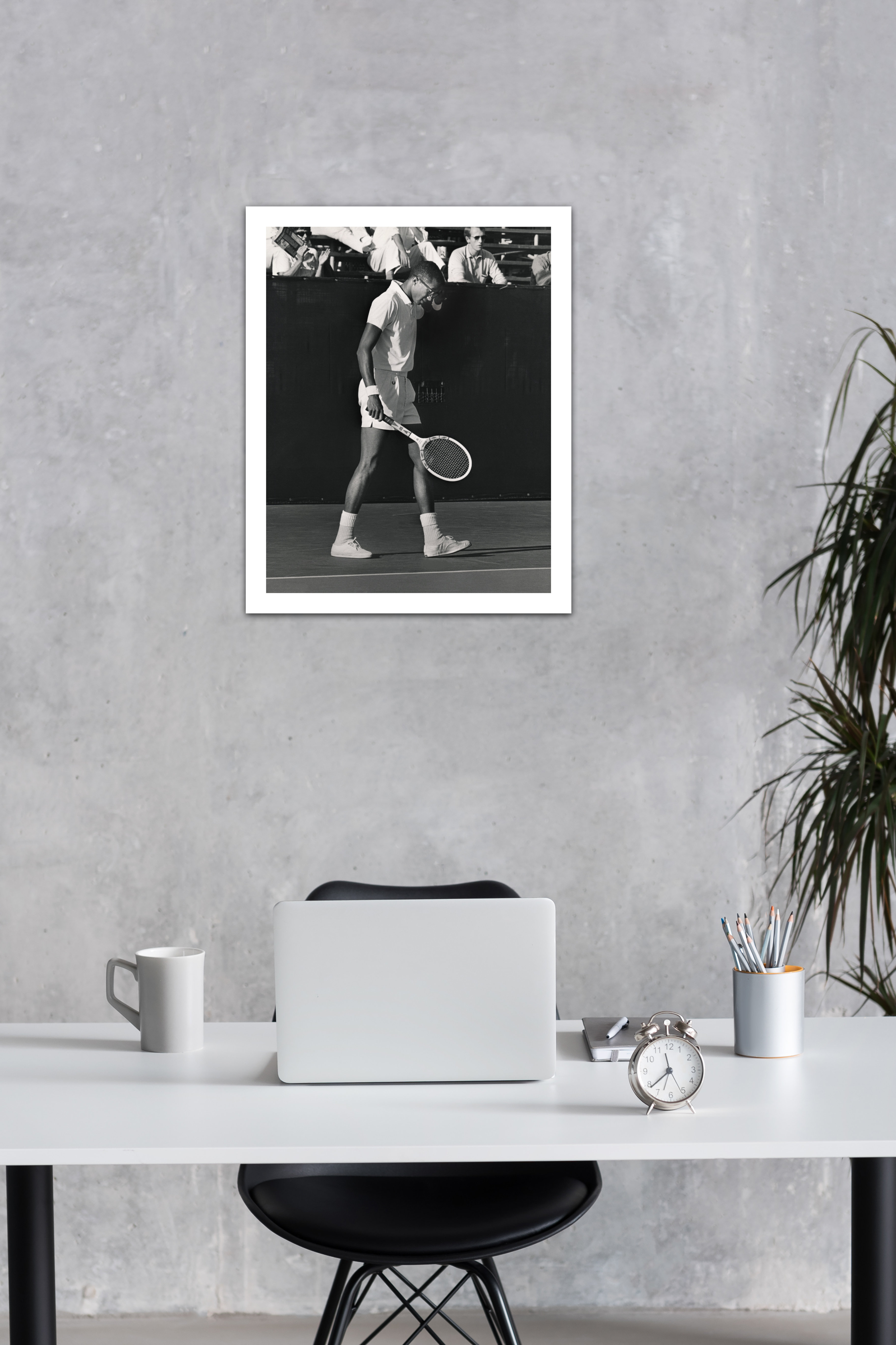 Globe Photos Entertainment Howard Erher Arthur Ashe In Action On Paper ...